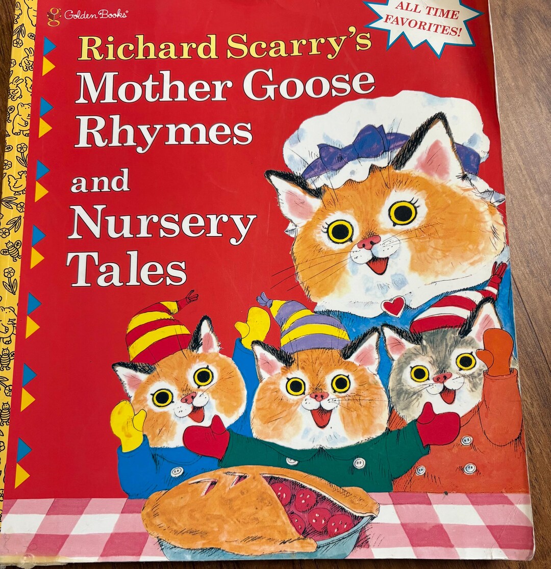 1975 Vintage Children’s Book Richard Scarrys Mother Goose Rhymes ...