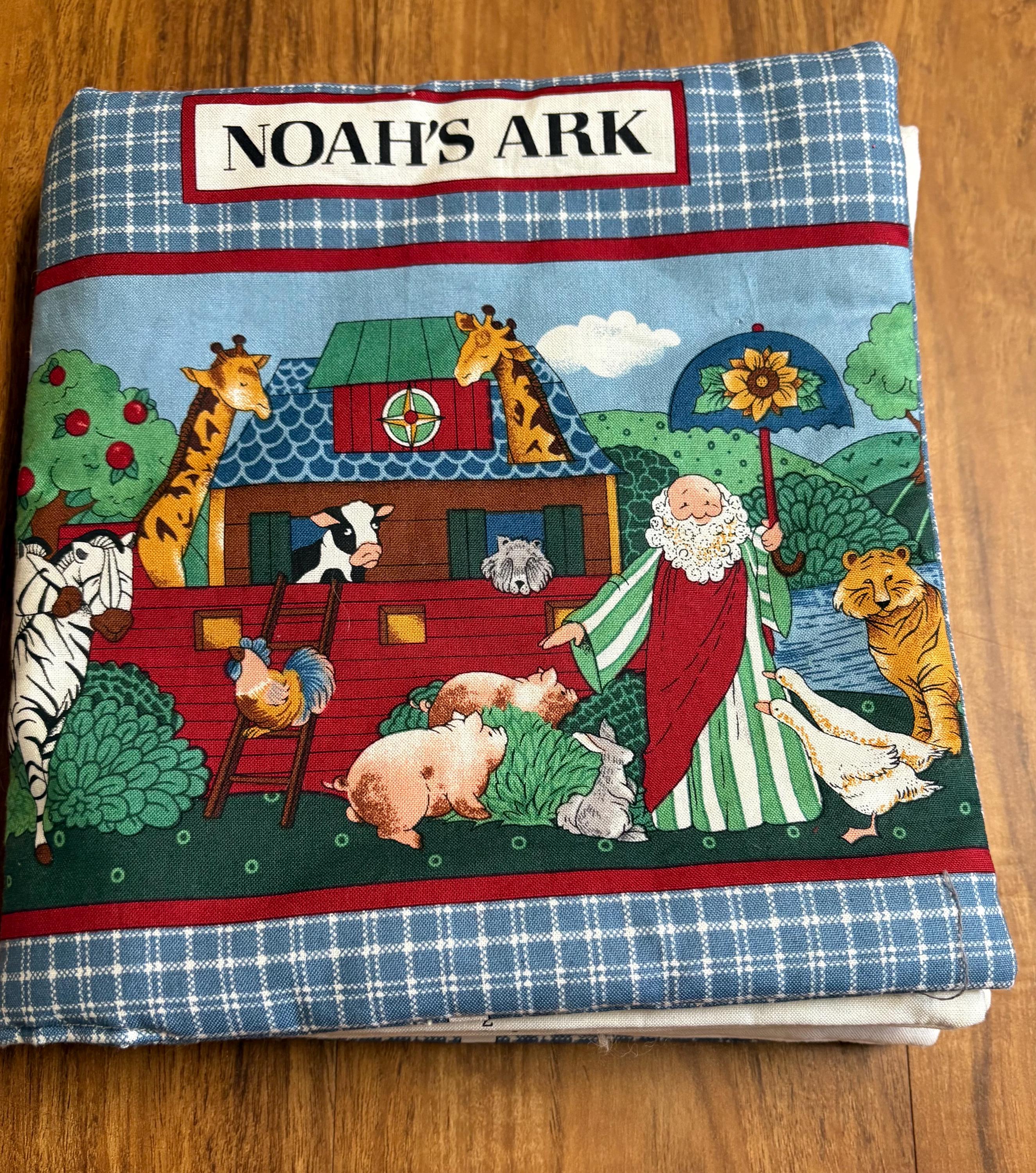 Noah’s Ark Soft Book Fabric Panel a Child’s Gift Soft Sculpture Book ...