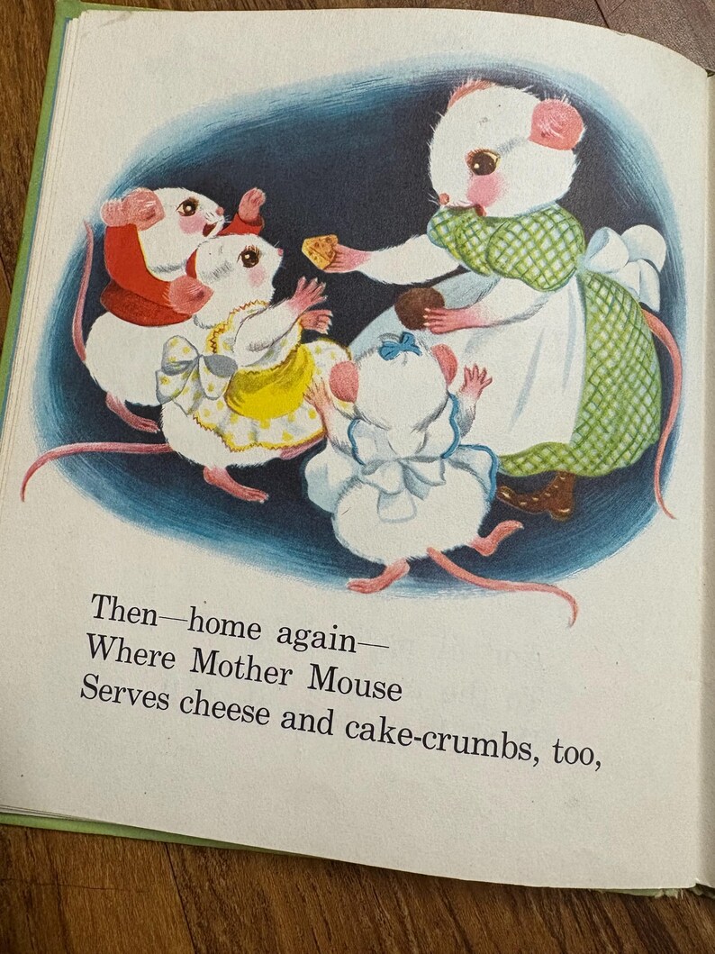 Vintage Childrens Book Tell A Tale Three Little Mice 50s 1st Edition ...