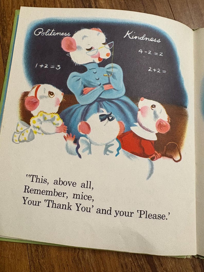 Vintage Childrens Book Tell A Tale Three Little Mice 50s 1st Edition ...