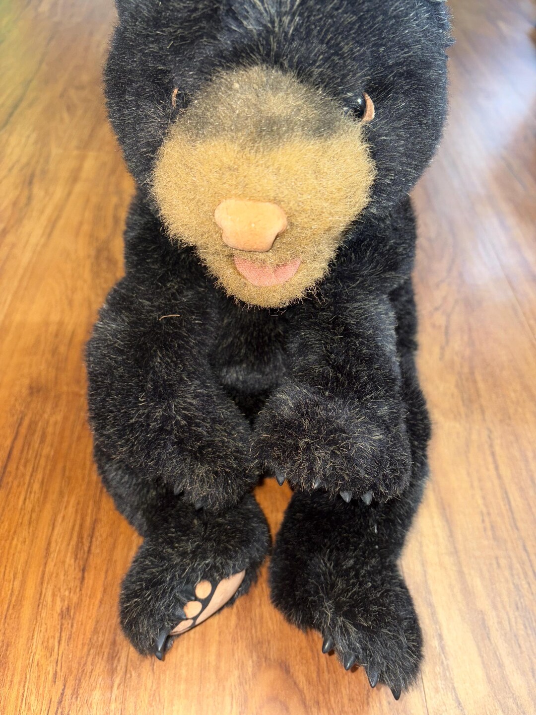 Folkmanis Black Bear Cub Hand Puppet 15 Inch Pretend Play Homeschool - Etsy