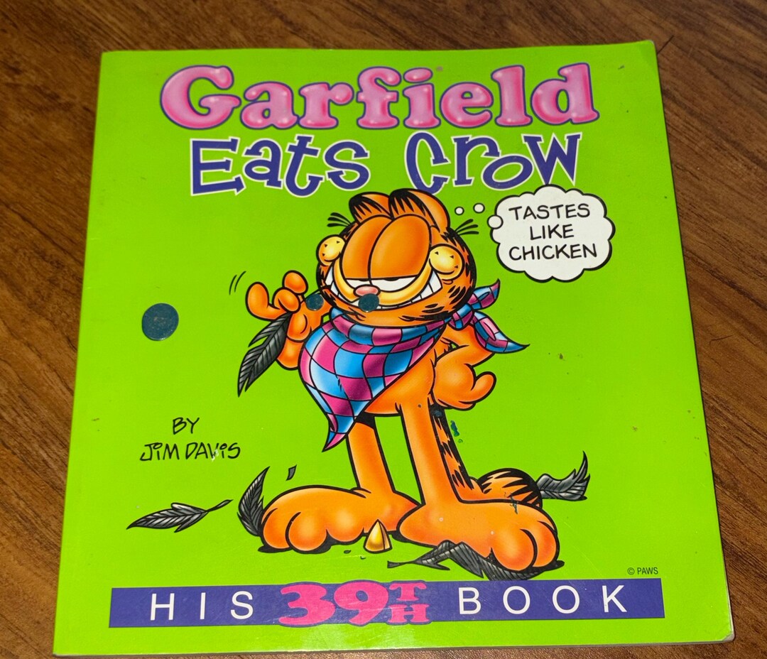 Garfield Eats Crow Vintage Garfield Book Humor Book - Etsy