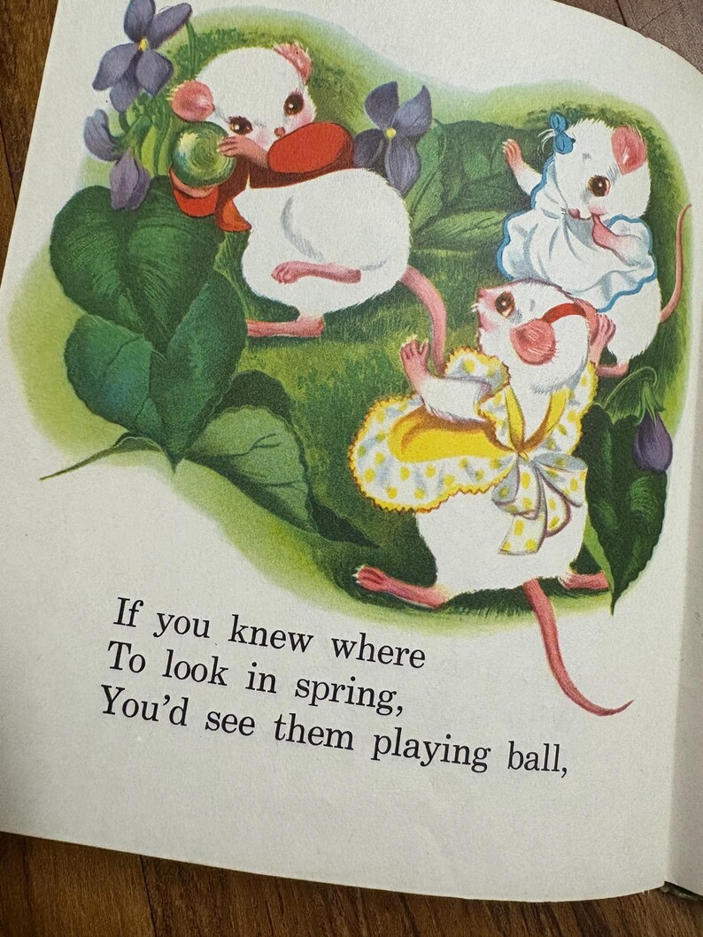 Vintage Childrens Book Tell A Tale Three Little Mice 50s 1st Edition ...