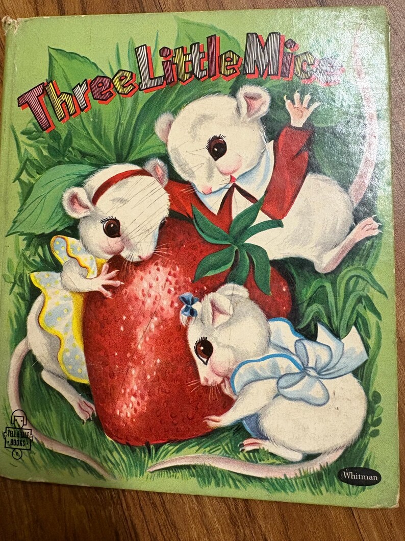 Vintage Childrens Book Tell A Tale Three Little Mice 50s 1st Edition ...