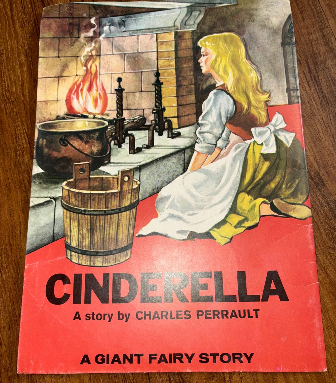 Vintage Children’s Book Cinderella Giant Fairy Tale Book - Etsy