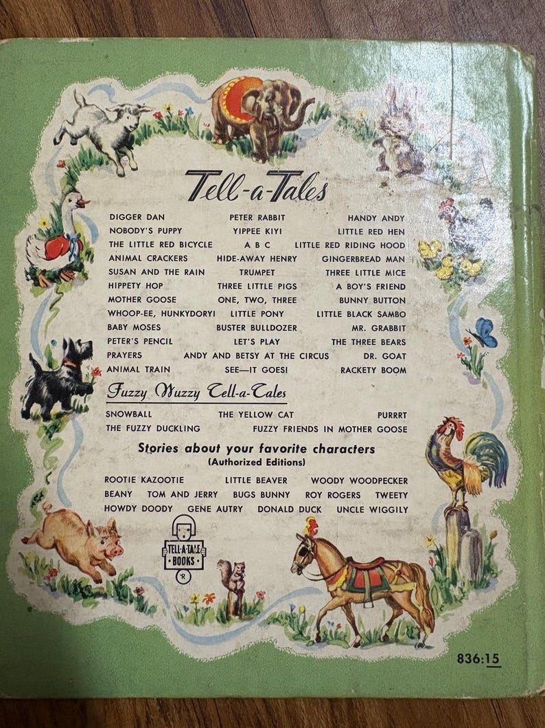 Vintage Childrens Book Tell A Tale Three Little Mice 50s 1st Edition ...