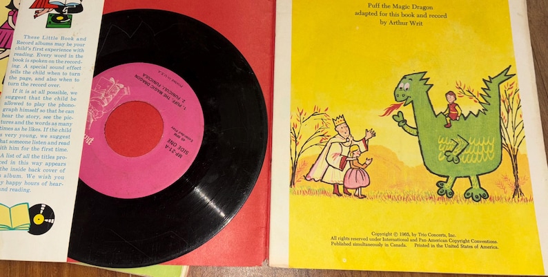 Rare Lot of 3 Vintage Children’s Books With Records Read & Hear - Etsy