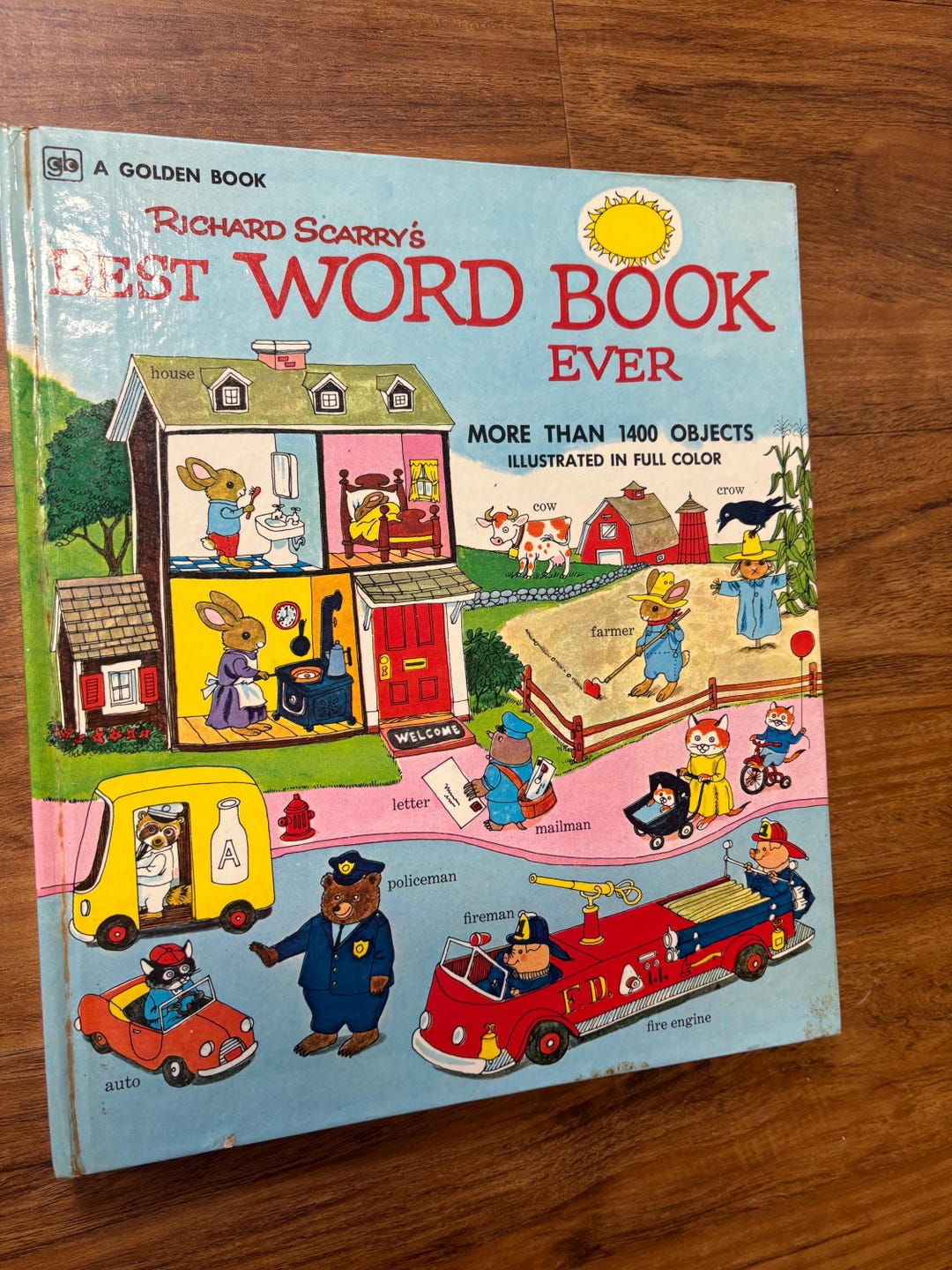 1974 the Best Word Book Ever by Richard Scary Hardcover Homeschool - Etsy