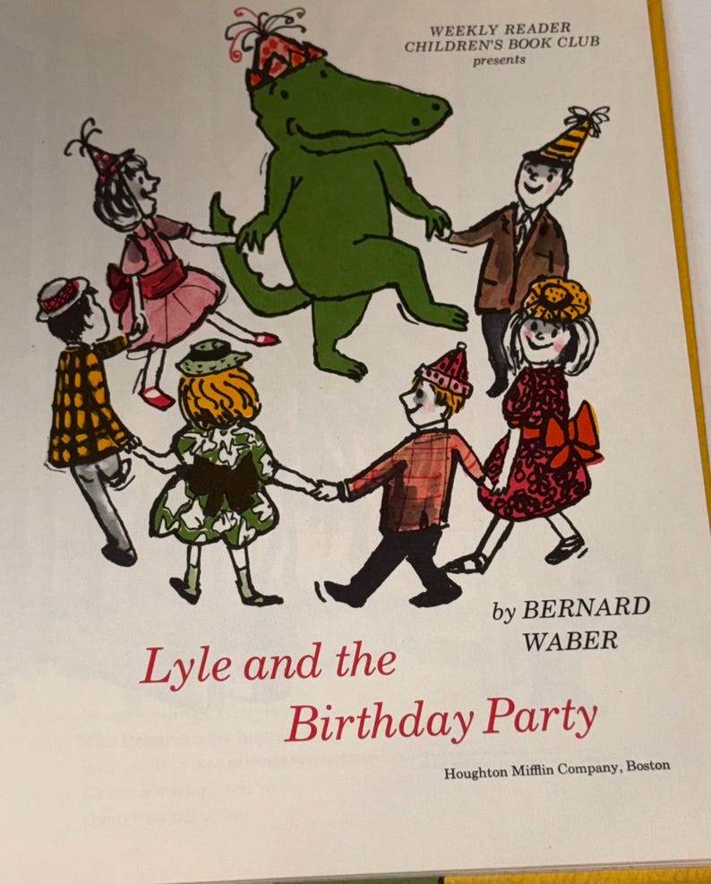 1966 Lyle and the Birthday Party Vintage Children’s Book Hardcover - Etsy
