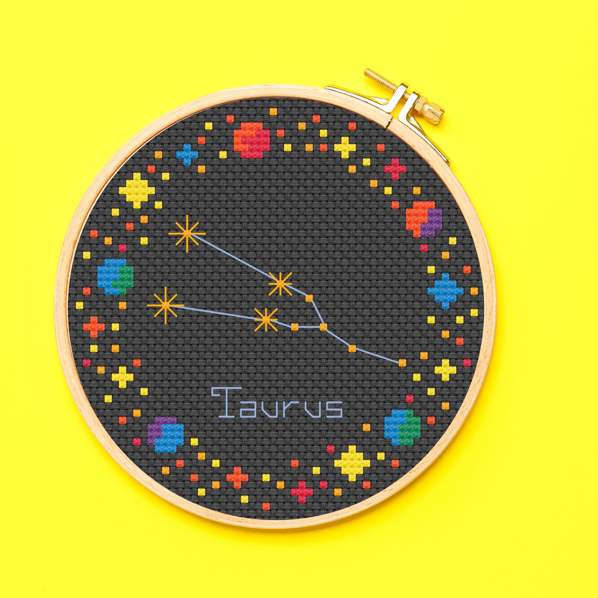 Taurus Constellation Cross Stitch Pattern: Zodiac Astrology (PDF ...
