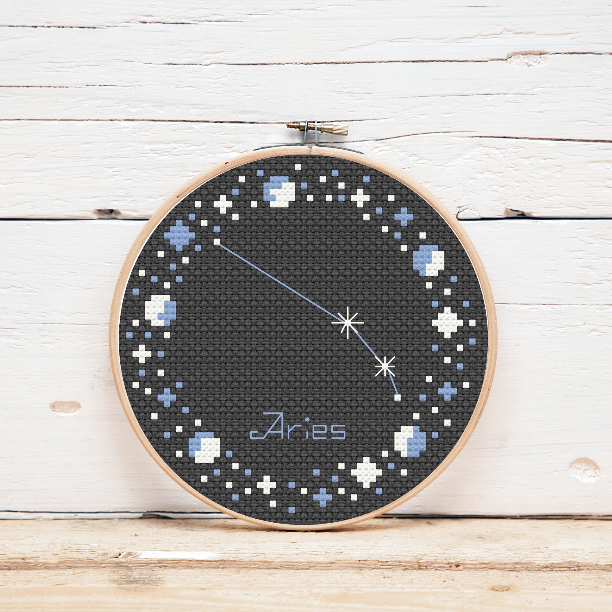 Aries Constellation Cross Stitch Pattern: Zodiac Space Design (PDF ...