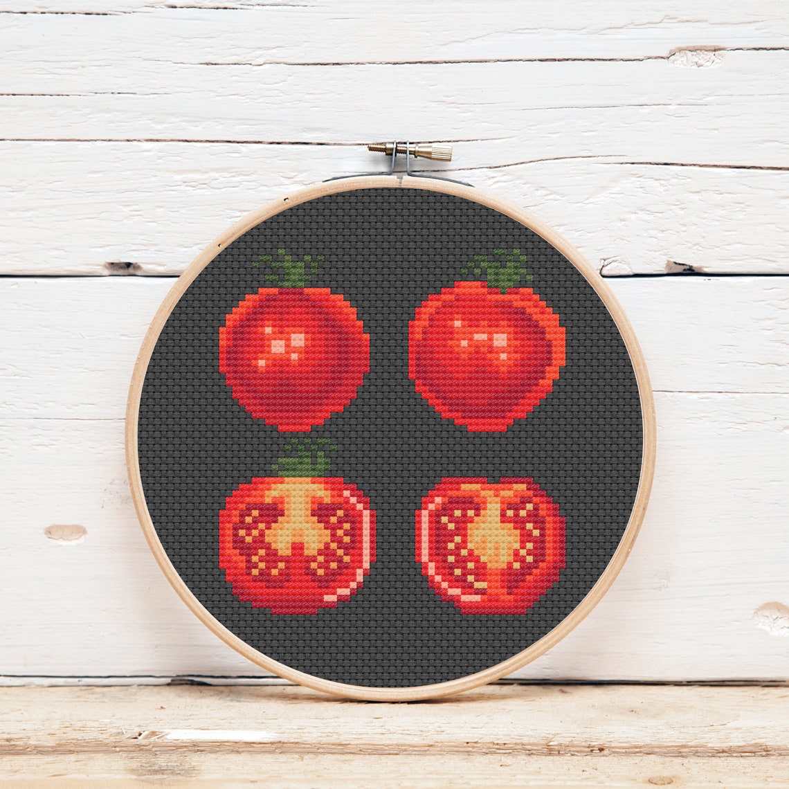 Cherry Tomatoes Cross Stitch Pattern modern Cross Stitch Pattern Instant Download PDF small Easy ...
