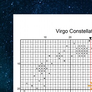 Virgo Constellation Cross Stitch Pattern: Modern Astrology Design (PDF ...