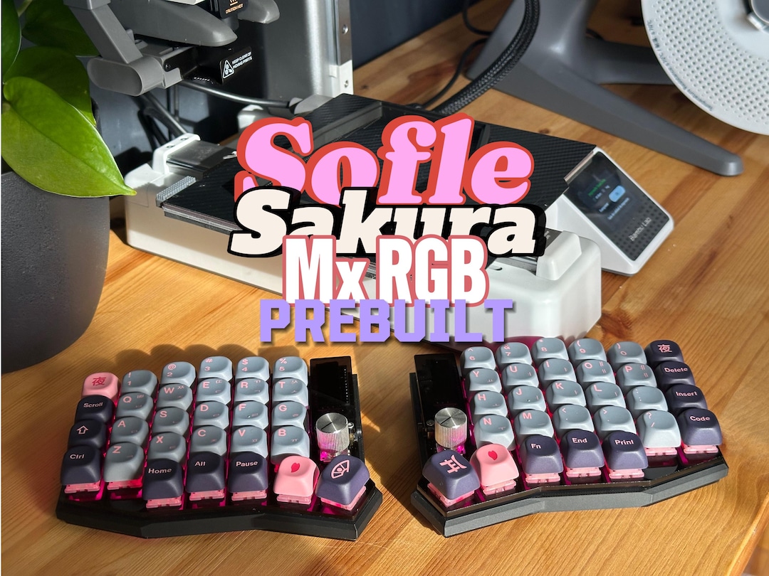 Sofle RGB MX Sakura Keyboard - Etsy México