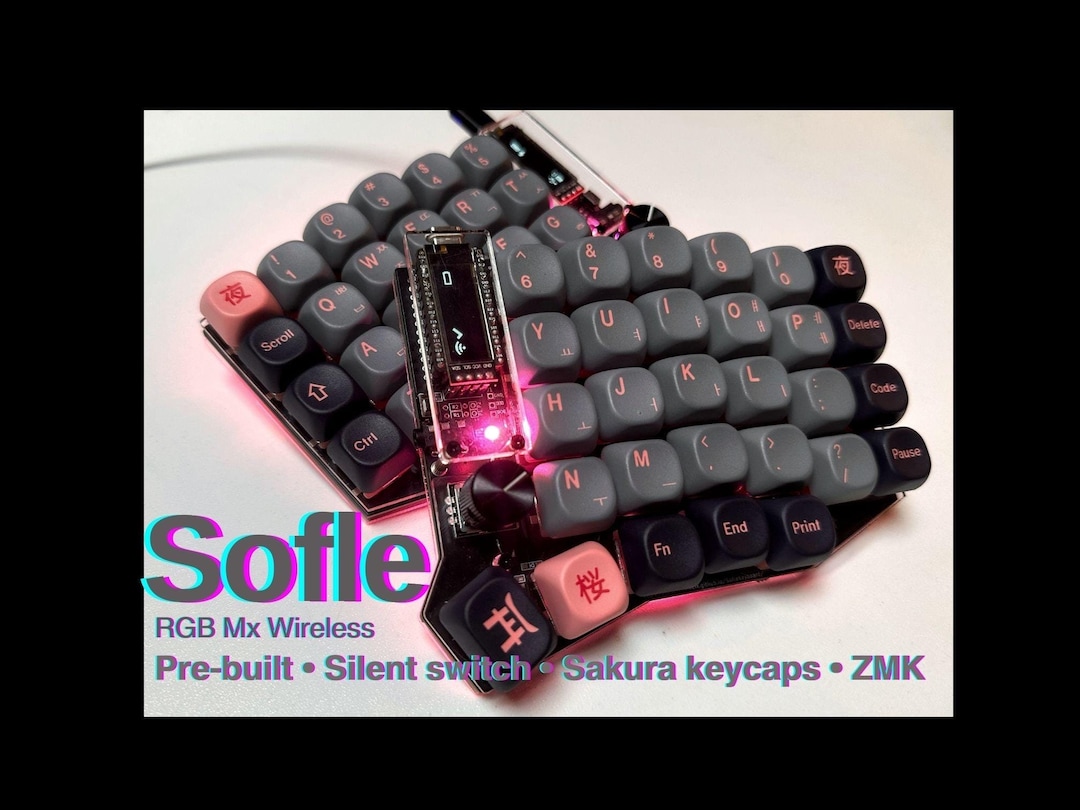 Sofle RGB MX Sakura Keyboard - Etsy