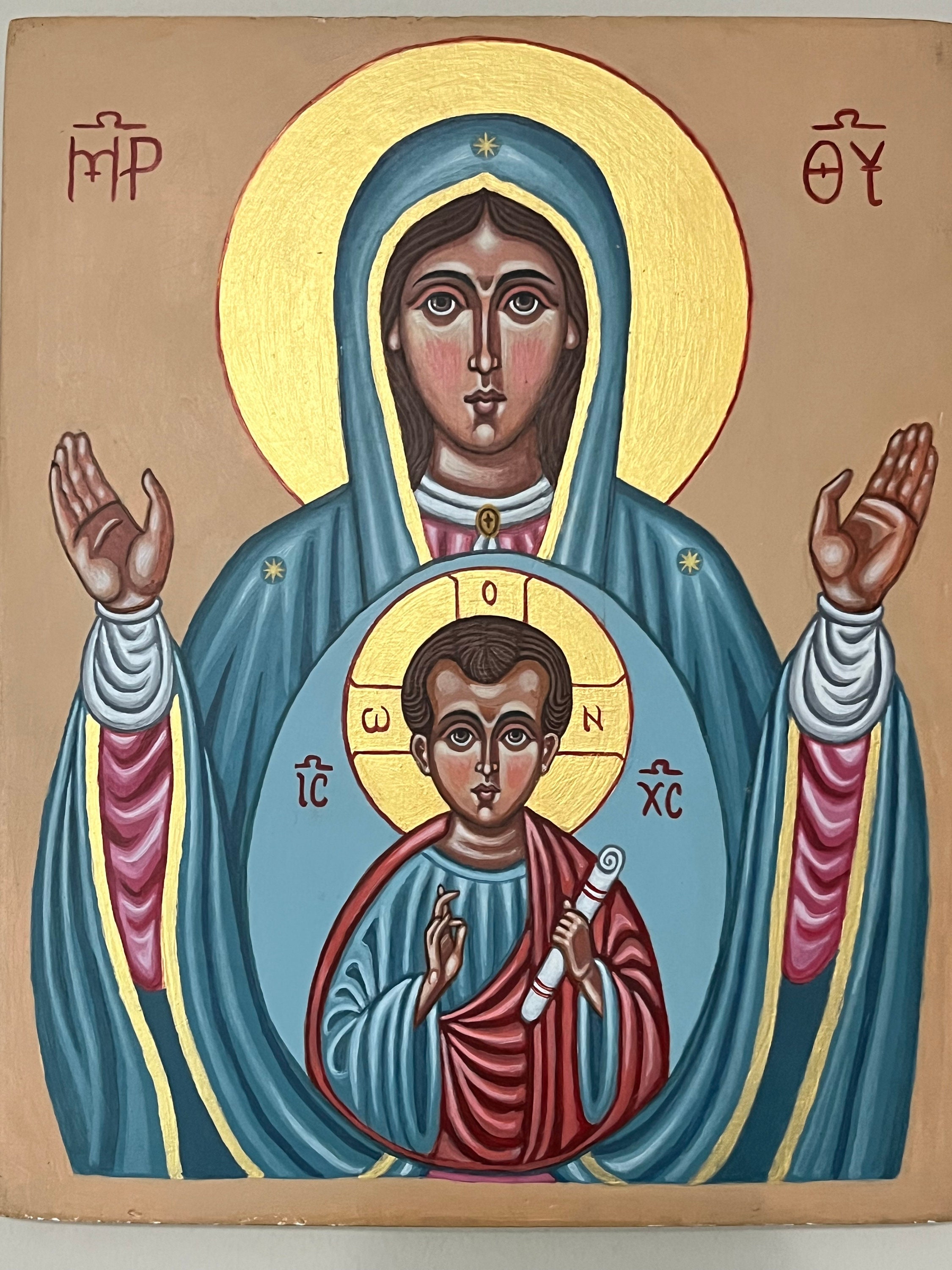 Blessed Virgin Mary of the Sign, Theotokis of the Sign. - Etsy