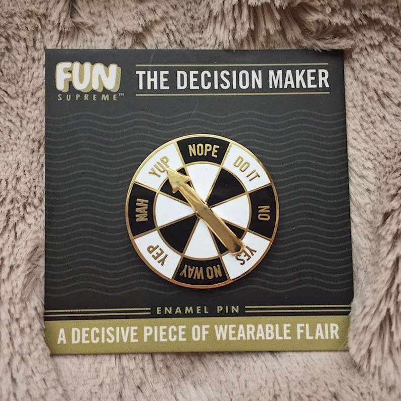 Decision Maker Spinning Enamel Pin: Fun Gift for Friends - Etsy