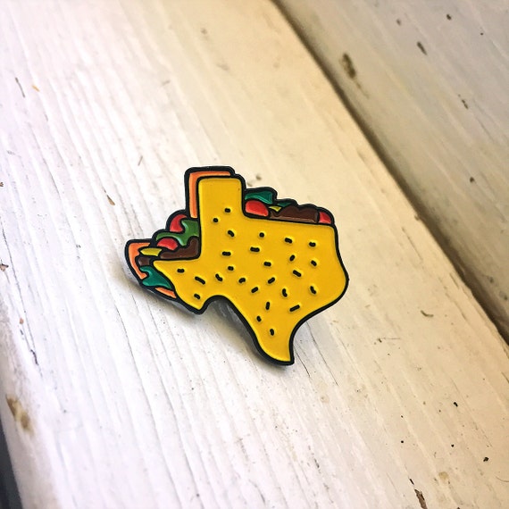 Texas Taco Enamel Pin | Etsy