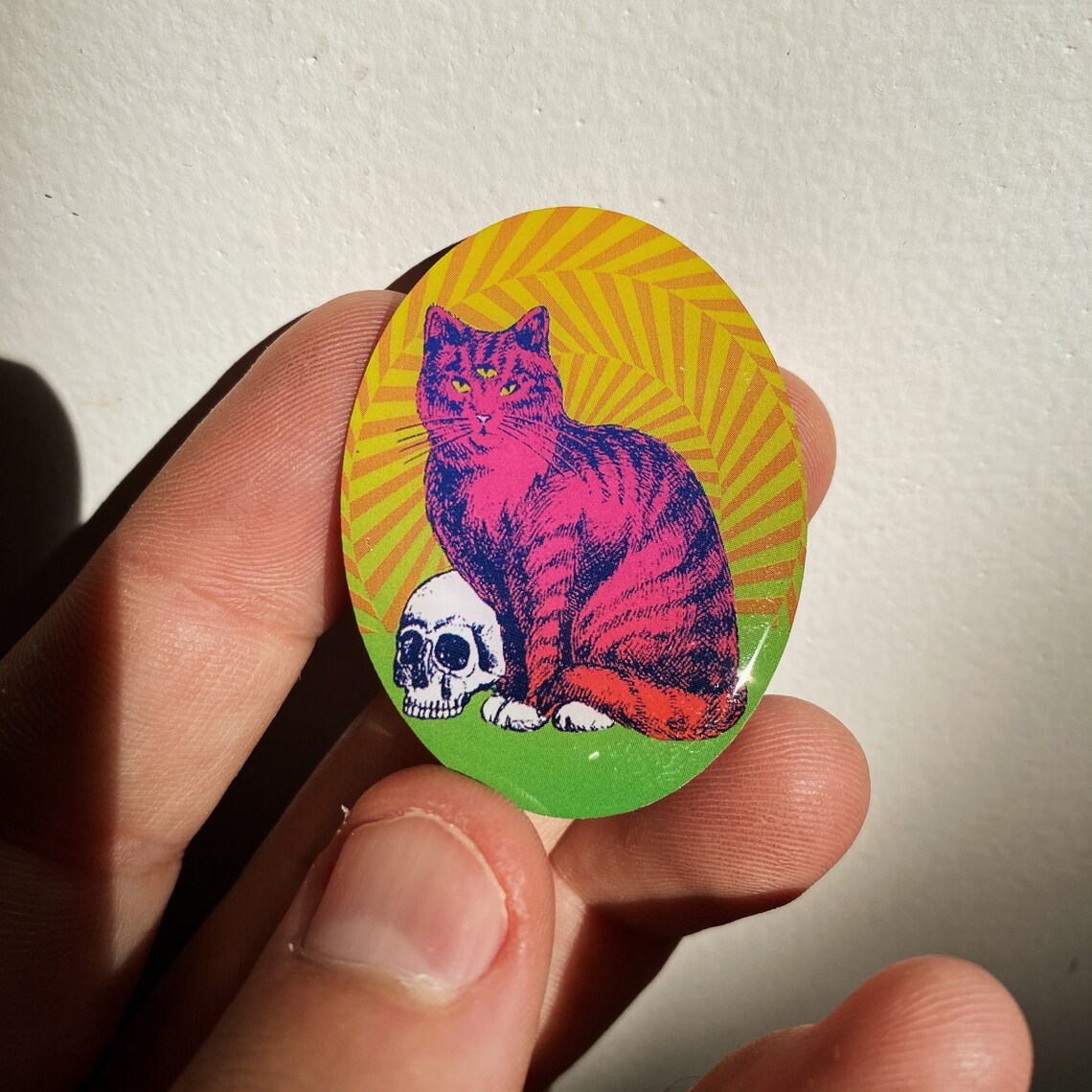 Groovy Cat Full Color Enamel Pin - Etsy