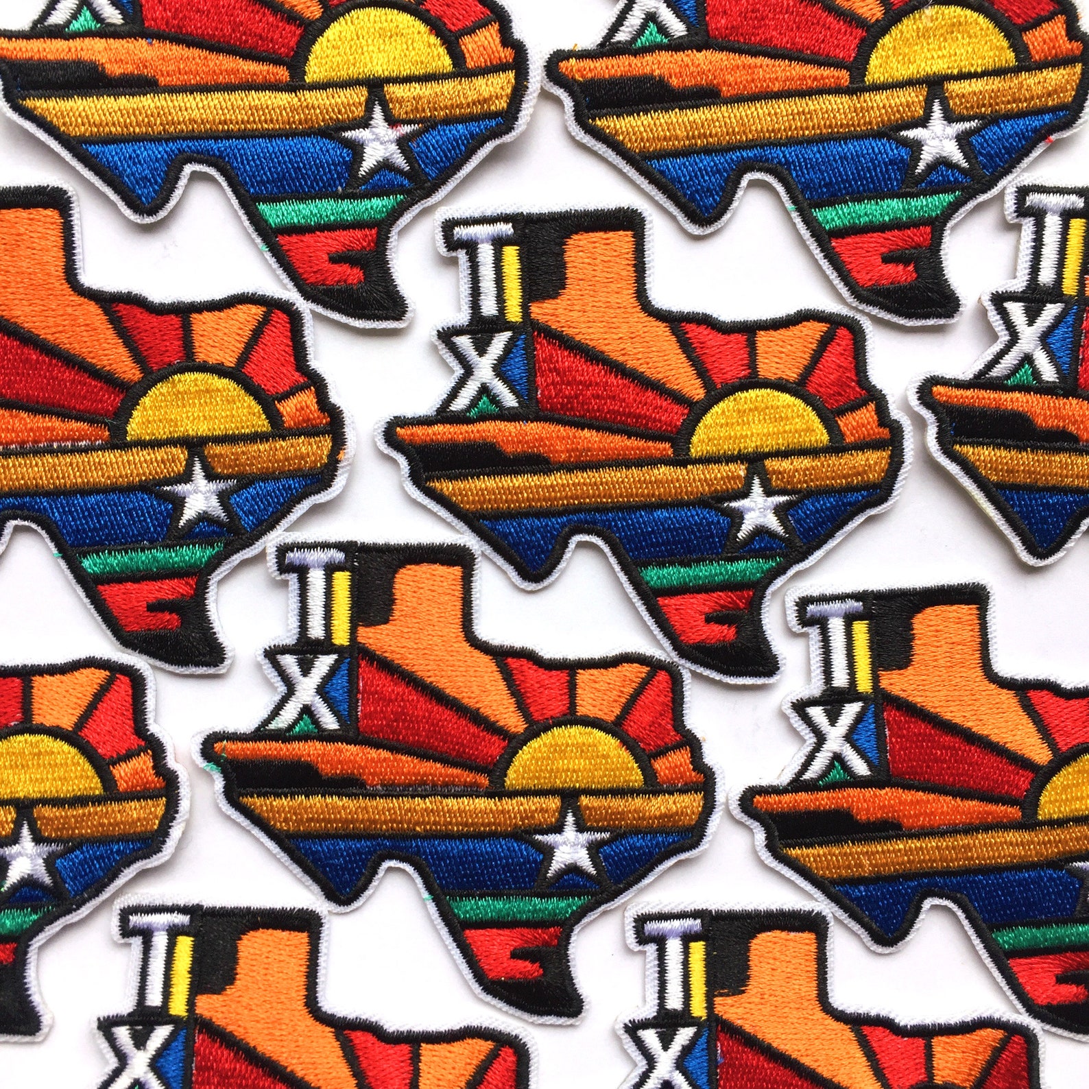 TEXAS Embroidered Iron on Patch | Etsy