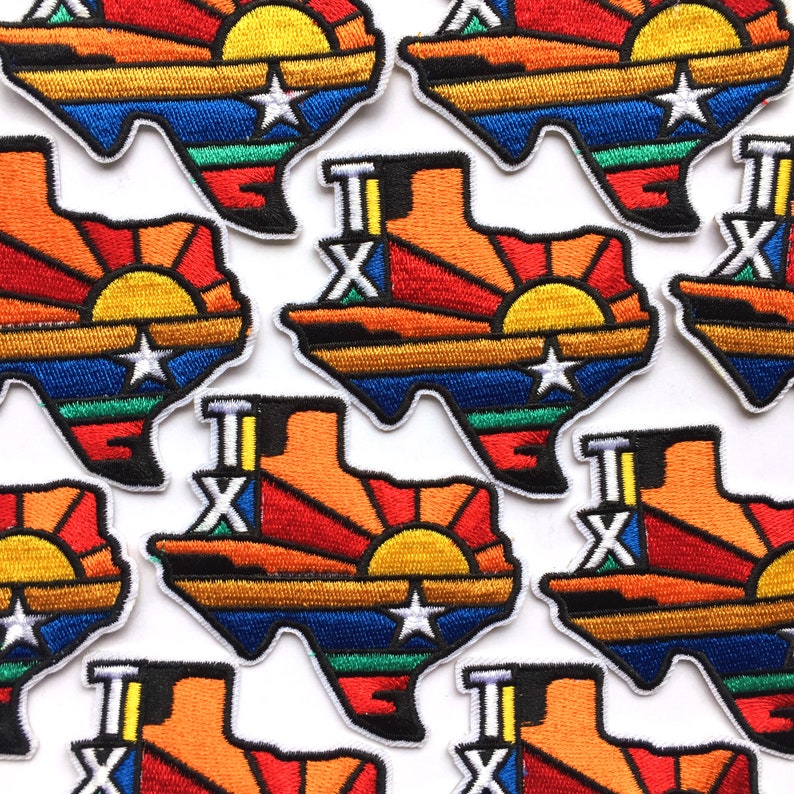 TEXAS Embroidered Iron on Patch - Etsy