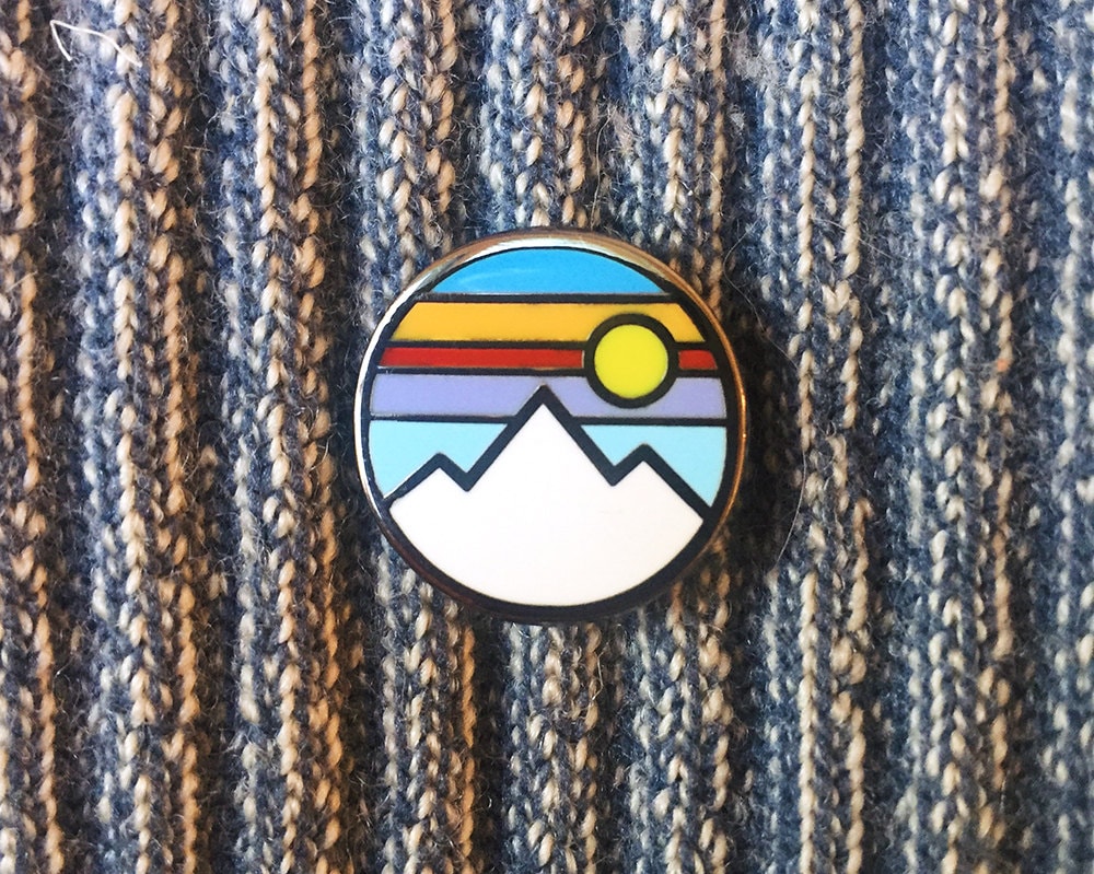Mountain - Hard Enamel Pin - Etsy Canada