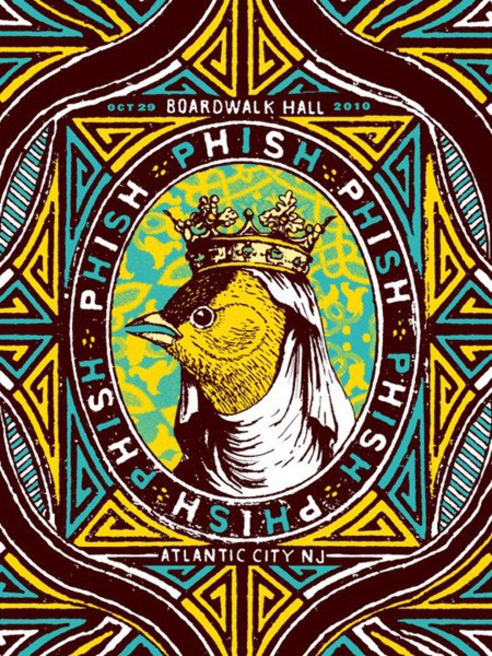 PHISH 10/29/2010 Poster AC NJ Official - Etsy
