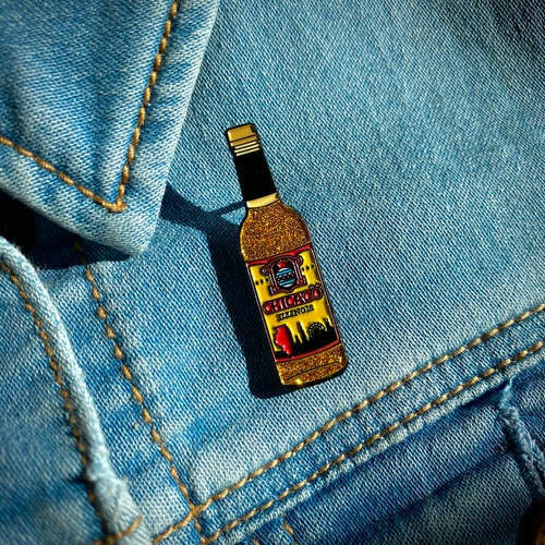 Chicago Flag Anatomical Heart Enamel Pin - Etsy