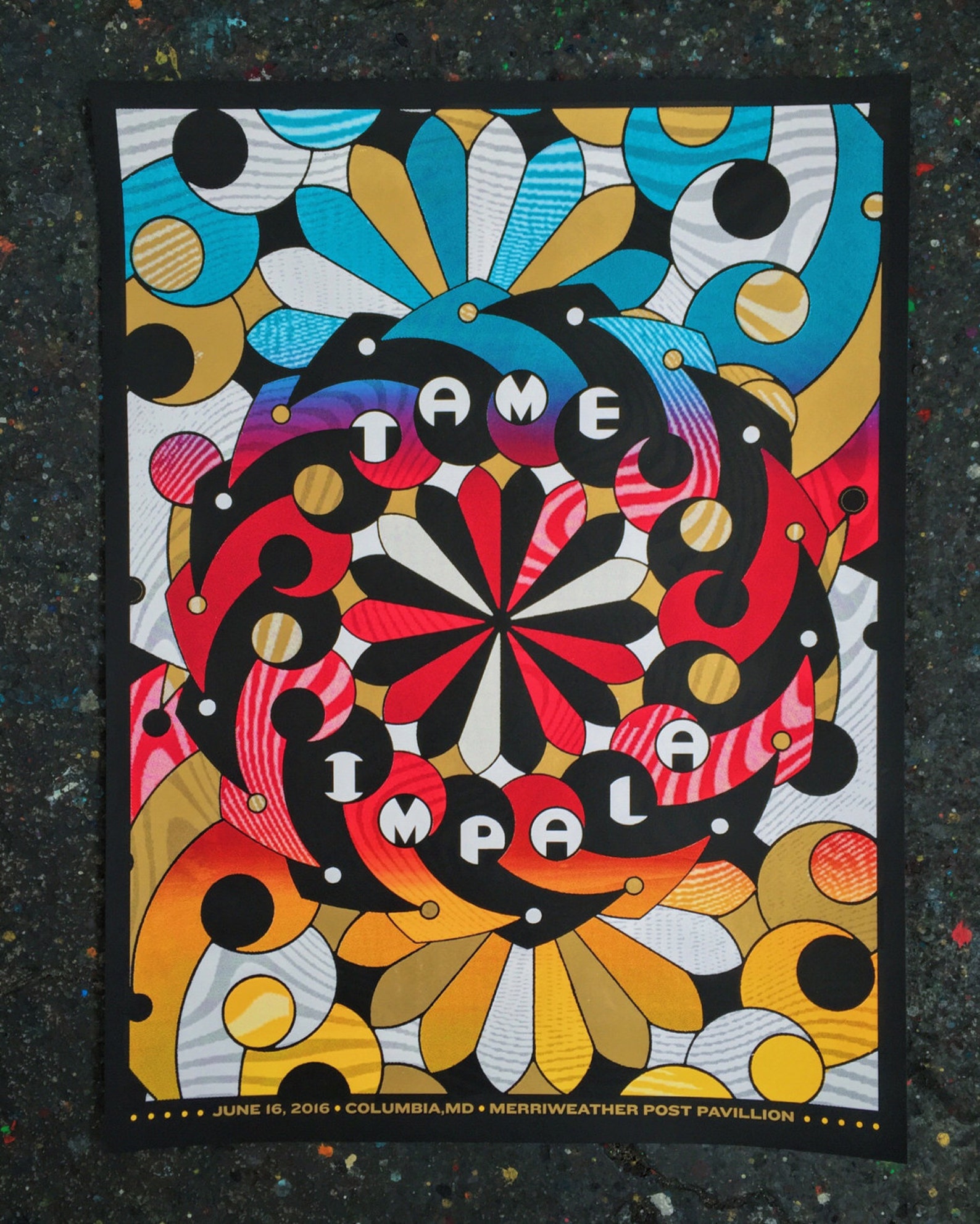 Tame Impala Official Silkscreened Poster Columbia MD - Etsy