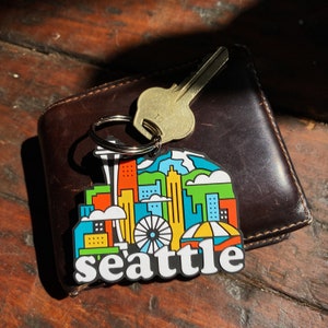 Seattle- PVC RUBBER KEYCHAIN - Etsy