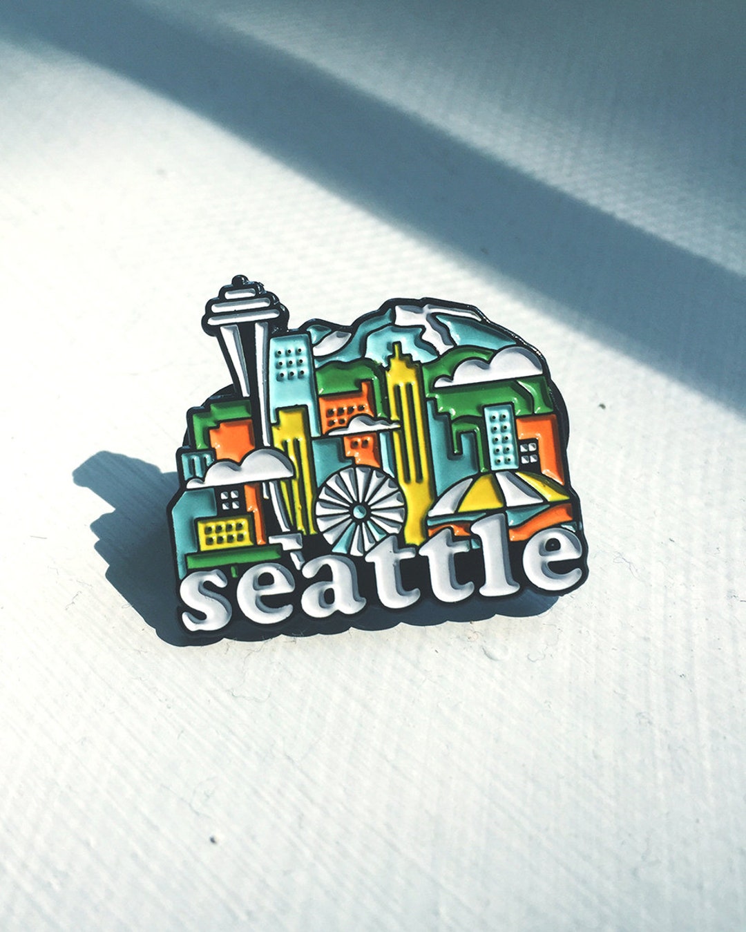 Seattle - Enamel Lapel Pin - Etsy