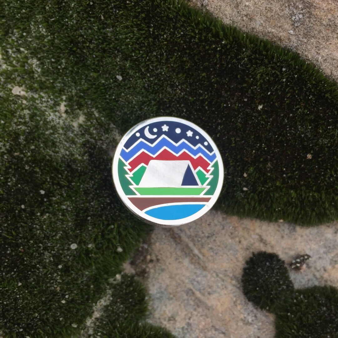 Camping- Hard Enamel Pin - Etsy