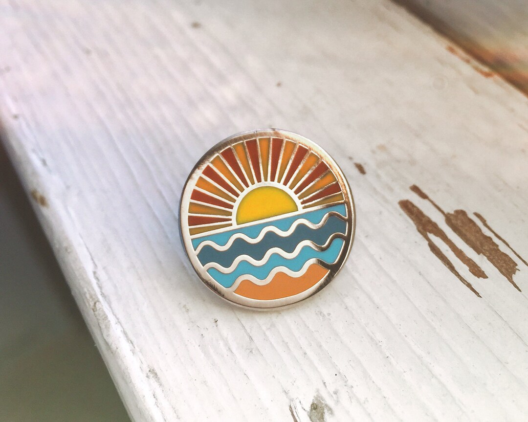 Ocean - Hard Enamel Pin - Etsy