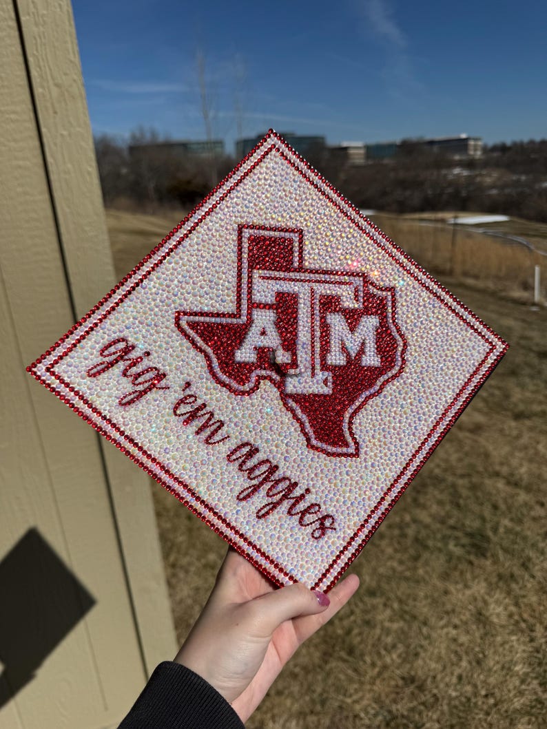 Custom Rhinestone Graduation Cap Topper - Etsy