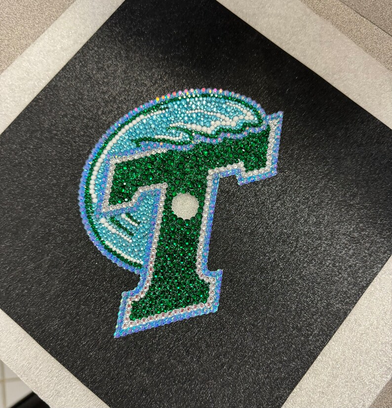Custom Rhinestone Graduation Cap Topper LOGO ONLY - Etsy