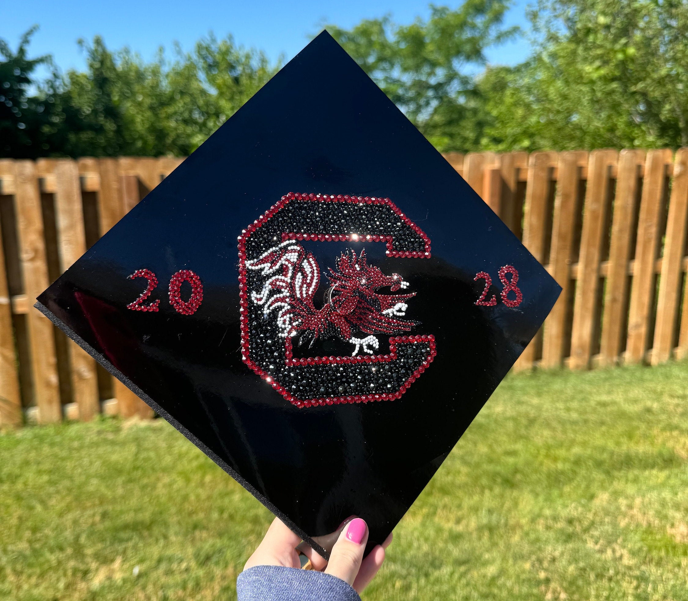 Custom Rhinestone Graduation Cap Topper LOGO ONLY - Etsy