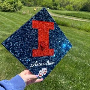 Custom Rhinestone Graduation Cap Topper - Etsy