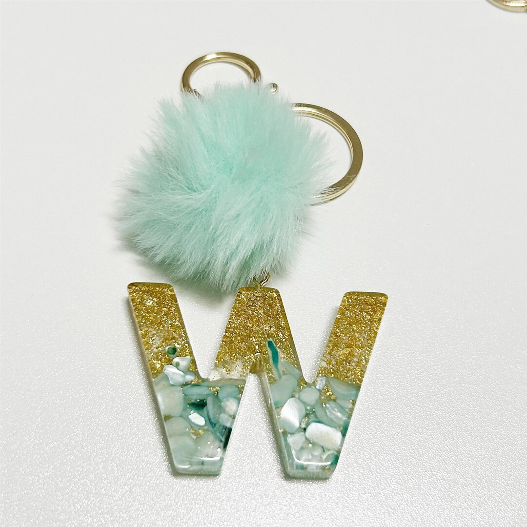 Keychains Green Letter Personalized Custom Keychain for Car Keys ...