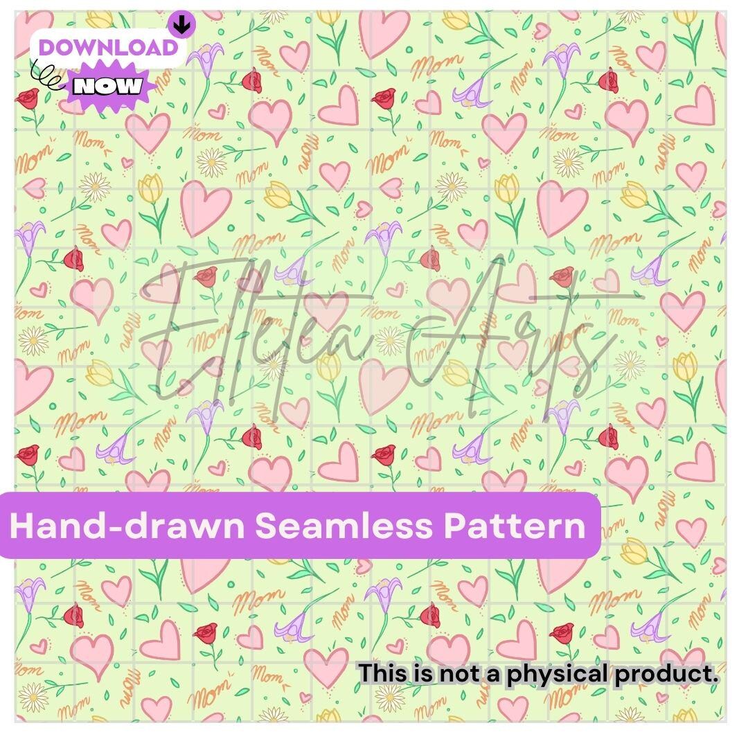 Floral Mother's Day Seamless Pattern Seamless File Digital Download ...