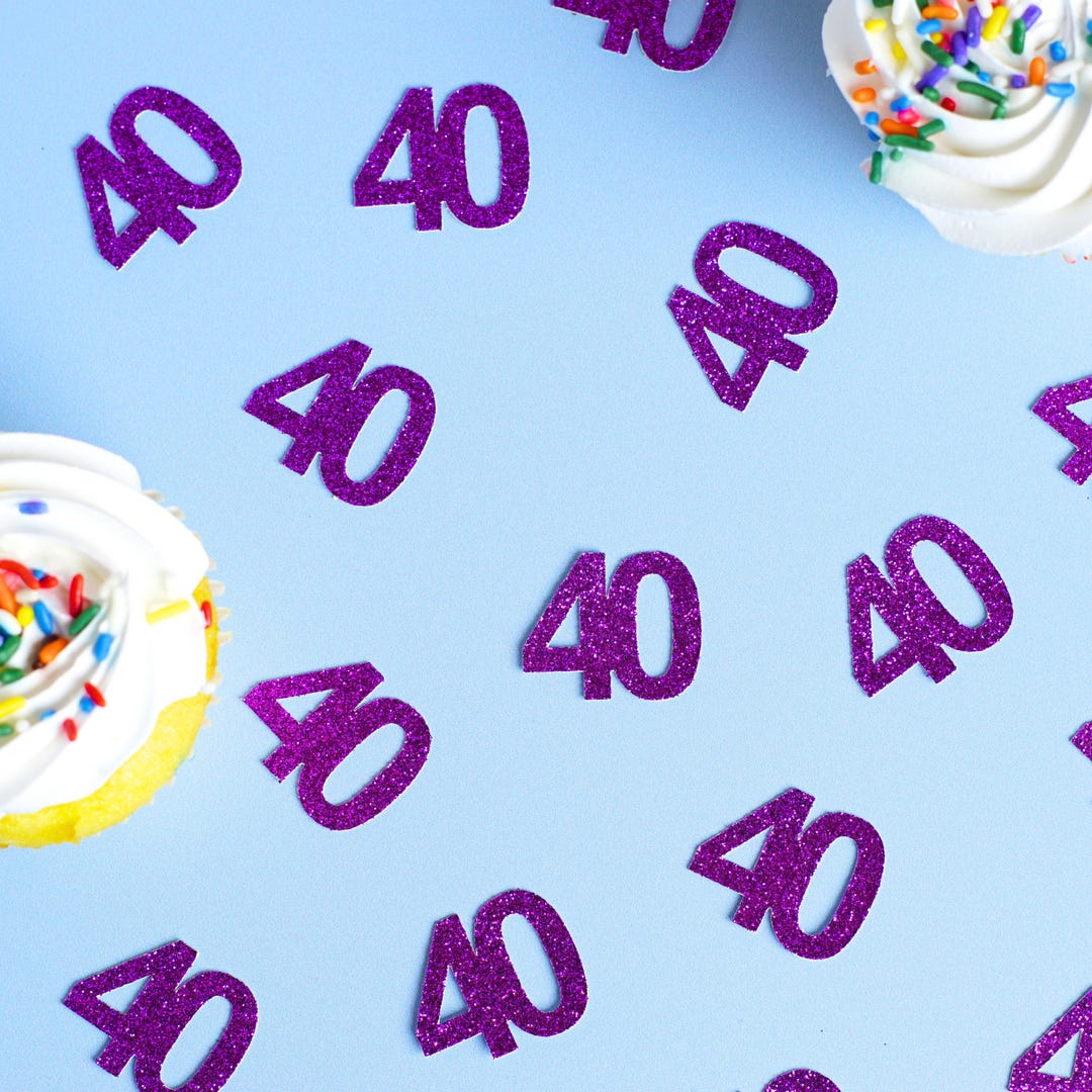 40th Birthday Confetti | 40th Anniversary Confetti | Glitter Party ...