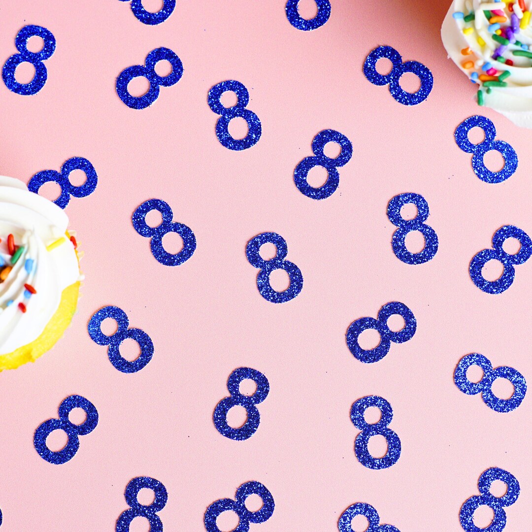 8th Birthday Confetti | 8th Anniversary Confetti | Glitter Party ...