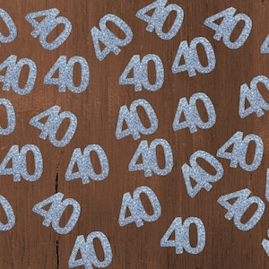 40th Birthday Confetti | 40th Anniversary Confetti | Glitter Party ...