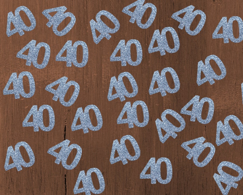 40th Birthday Confetti | 40th Anniversary Confetti | Glitter Party ...