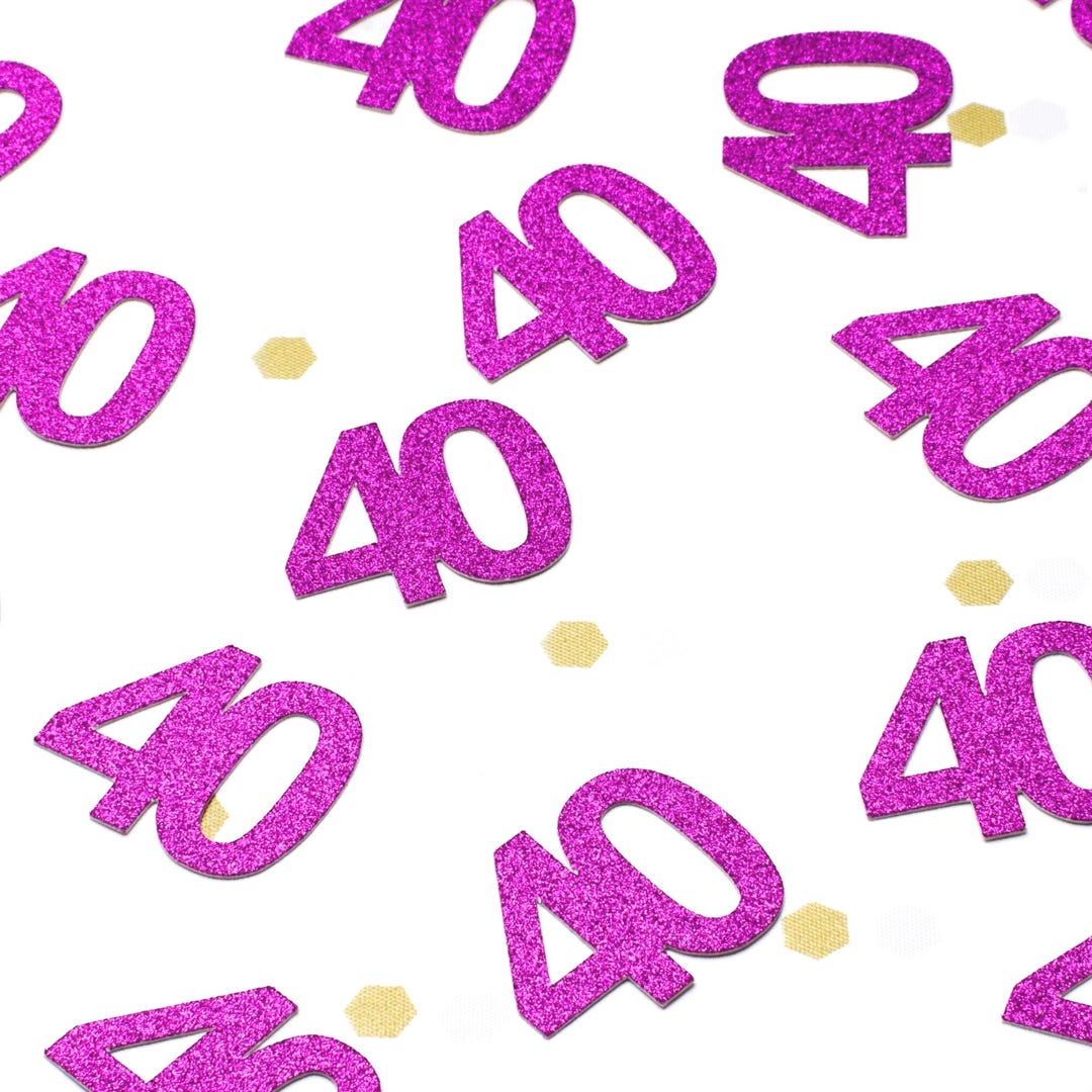 40th Birthday Confetti | 40th Anniversary Confetti | Glitter Party ...