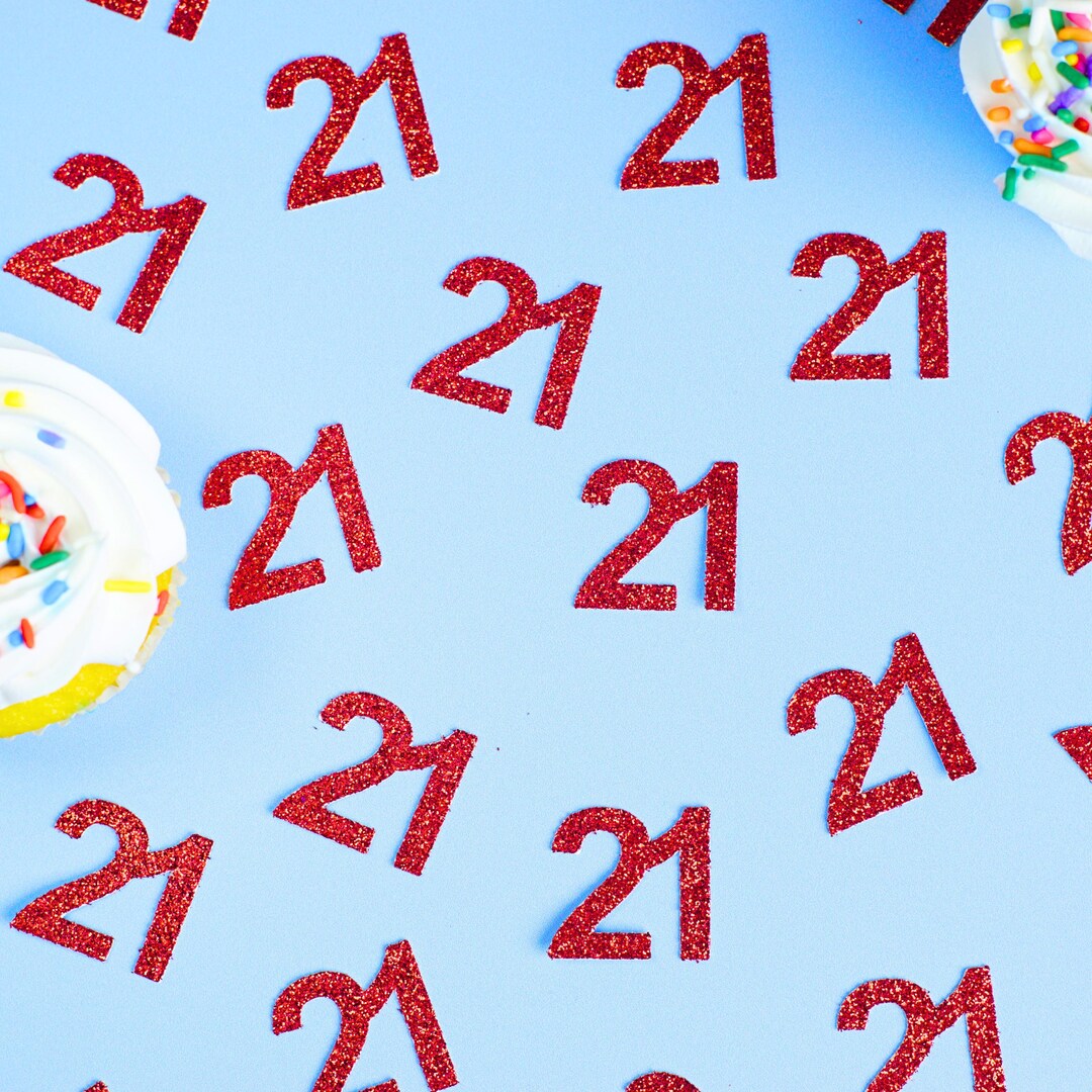 21st Birthday Confetti | 21st Anniversary Confetti | Glitter Party ...