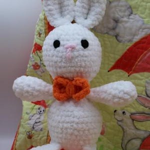 Beautiful Spring White Rabbit Baby Quilt 51x40 With Stuffed White Bunny ...