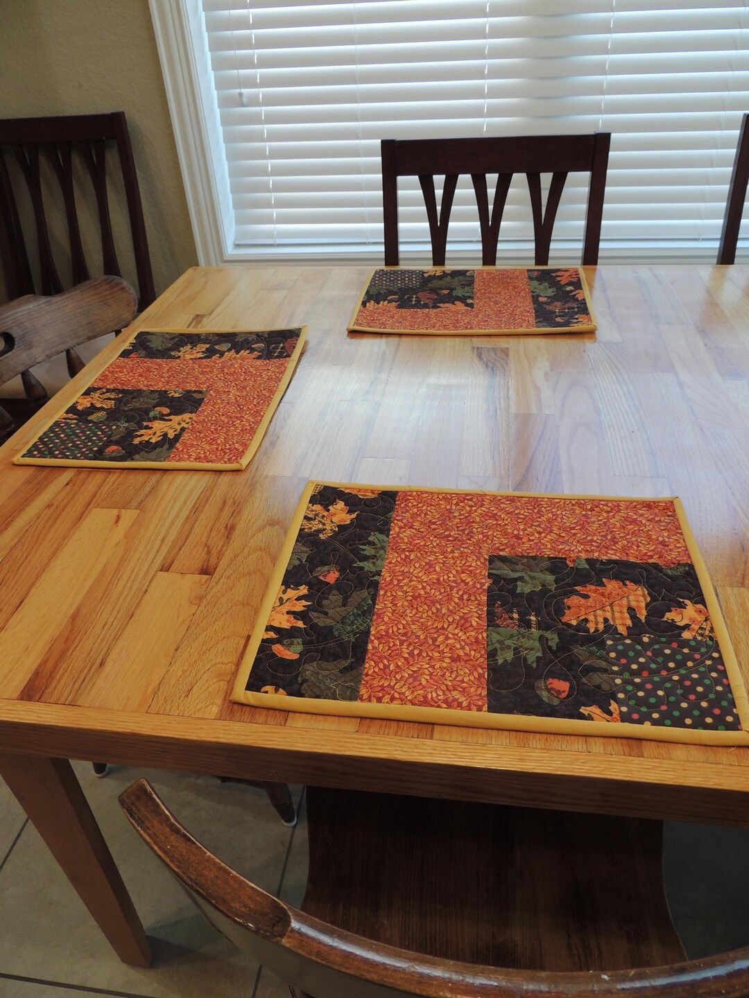 Set of 6 Fall Leaf Place Mats - Etsy