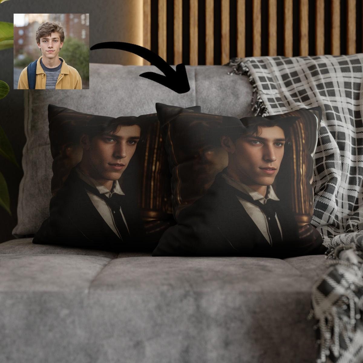 Old Money 1950's Man Themed Custom Face Swap Pillowcase - Personalized ...
