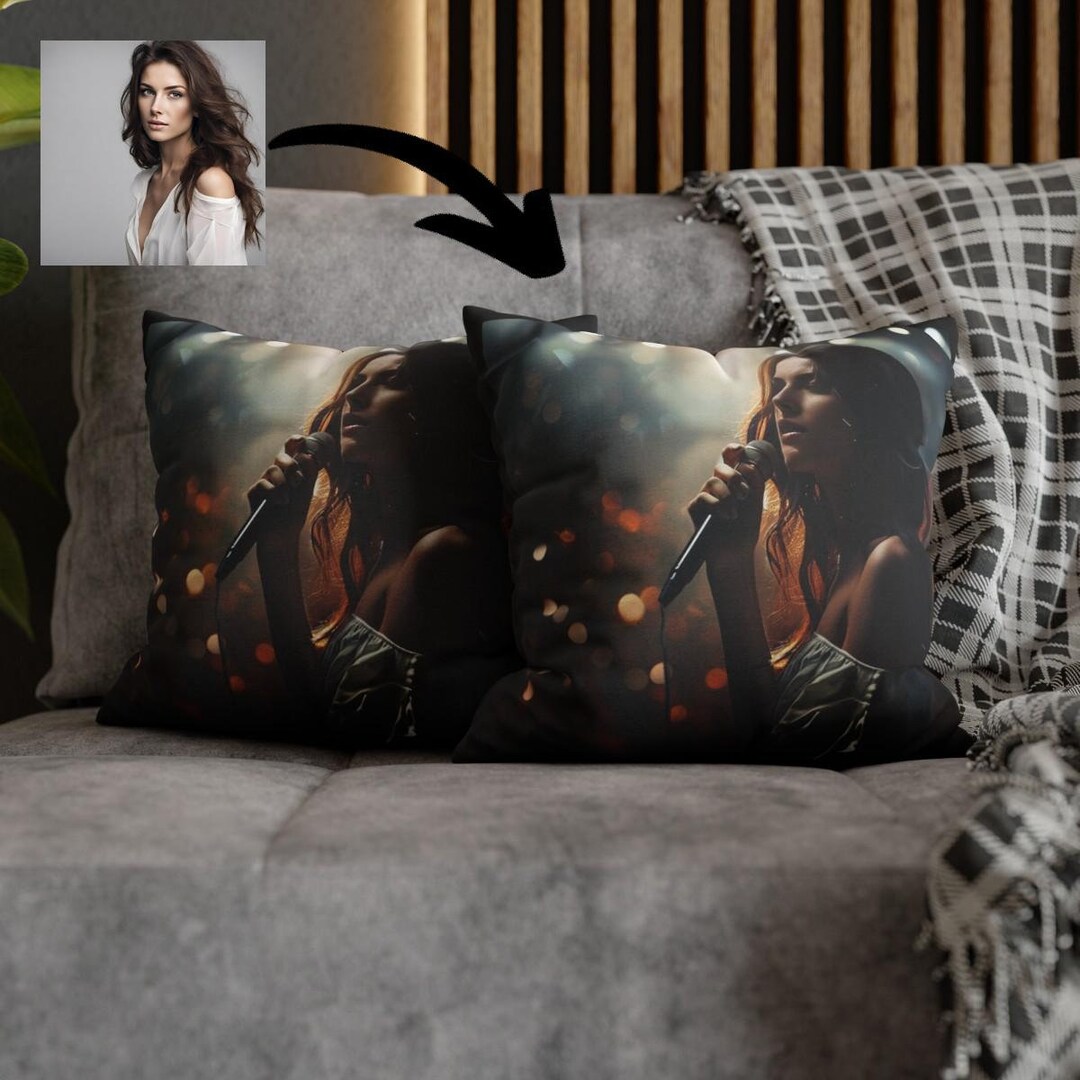 Singer Themed Custom Face Swap Pillowcase - Personalized Gift - Etsy