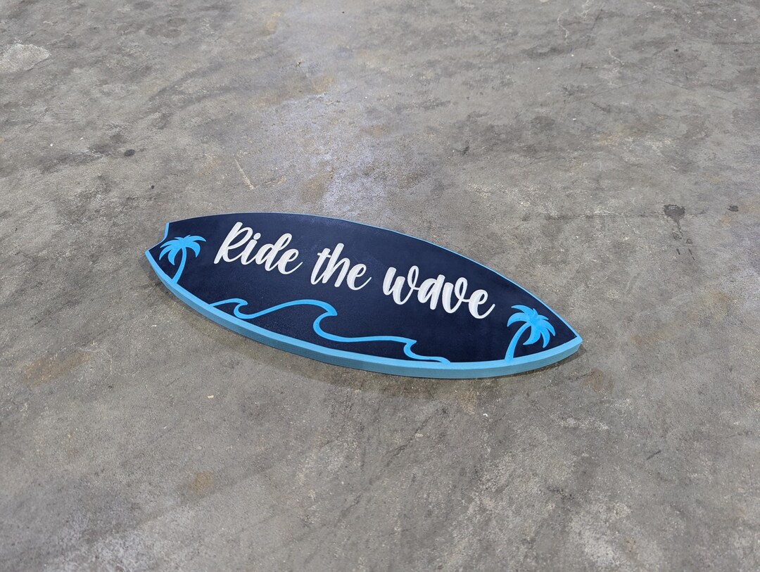 Custom PVC Surfboard Welcome Sign Weatherproof Coastal Beach Decor ...